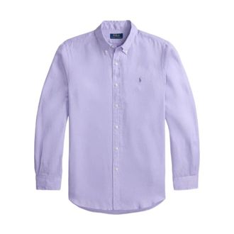 Polo Ralph Lauren Homme, Chemises, Violet, Taille: XL Long Sleeve Shirt