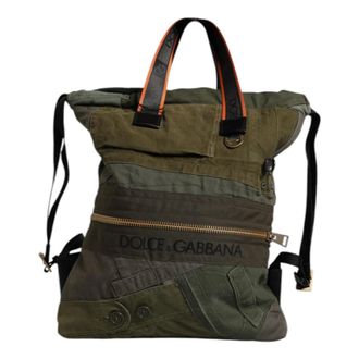 Dolce & Gabbana Military Green Patchwork Rucksack-Rucksack - - Bags - unisex - Gr&uuml;n - ONE SIZE