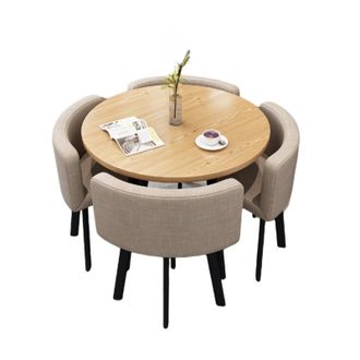 Generic Konferenztisch-Set, 4 St&uuml;hle mit Tisch, K&uuml;chentisch mit 4 St&uuml;hlen, platzsparender Empfangstresen, Fr&uuml;hst&uuml;cksbartisch, Lounge- und Besprechungsm&ouml;bel, 3