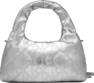 Calvin Klein Handtasche Calvin Klein Puffy Aop Mini Bag With Strap LV04F3444G Silberfarben
