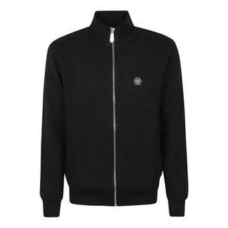 Philipp Plein Tracksuit Jacket Jacquard Monogram - - Sweatshirts & Hoodies - Herren - Schwarzk - L
