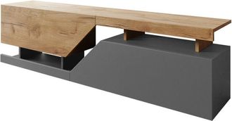 Best Mobilier Bestmobilier - Pitt - meuble tv - 160 cm - style industriel - bois / gris