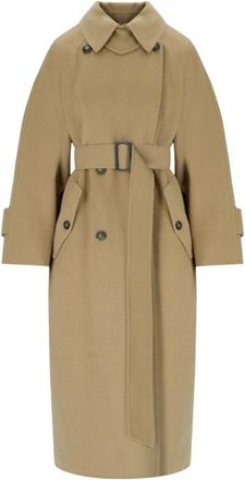 Max Mara Femme, Manteaux, Brun, Taille: 36 FR Cadine Belted Coat