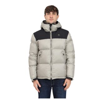 Blauer Homme, Vestes, Gris, Taille: 2XL Doudoune &agrave; Capuche Homme avec D&eacute;tails en N&eacute;opr&egrave;ne