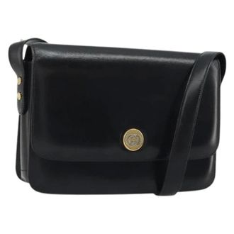 Gucci Sac bandouli&egrave;re en cuir Pre-owned - Femme - Pre-owned - Noir - Taille: ONE Size