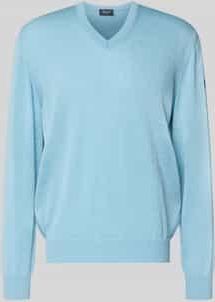 Maerz Strickpullover aus Schurwolle mit V-Ausschnitt