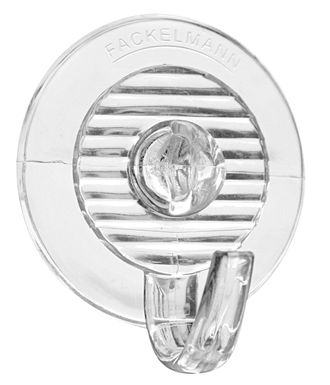 Fackelmann Fackelmann Saughaken TECNO, Saugnapf f&uuml;r viele glatte Oberfl&auml;chen, Wandhaken oder Halter f&uuml;r Lichterketten am Fenster (Farbe:Transparent), Menge: 3 St