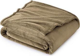 Bedsure Plaid Couverture Polaire Douillette - Plaid Polaire Douce et Chaude 150 x 200 cm, Couverture de Canapé XL, Grand Jeté de Canapé en Flanelle, Écru