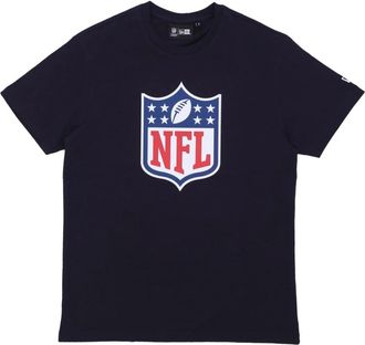 New Era NFL Shield Logo Tee Navy/Wei&szlig; - - Tops - Herren - Blau - 2XL
