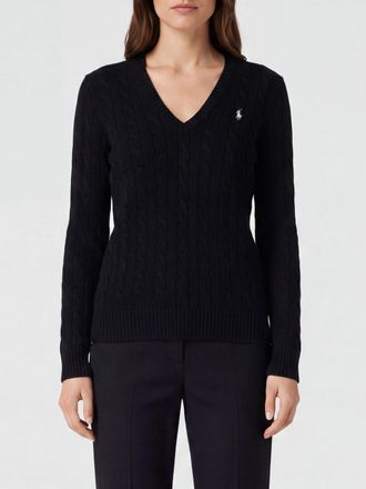 Polo Ralph Lauren Pull slim fit en laine &agrave; col V avec logo Poney brod&eacute;