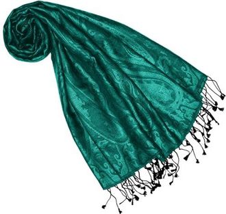 Lorenzo Cana Lorenzo Cana Pashmina Foulard jacquard tissé 100 % soie Motif cachemire Écharpe en soie pashmina Multicolore 70 x 190 cm - - Taille Unique