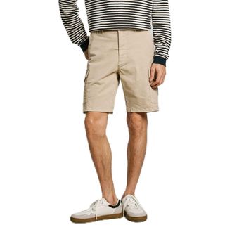 Pepe Jeans London Herren Seasonal Cargo Shorts, Braun (Hellbeige), 36W
