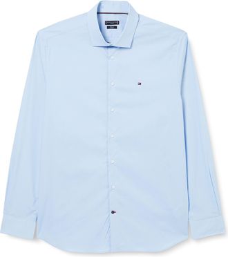 Tommy Hilfiger CORE CL FLEX POPLIN SF SHIRT Hemden Herren, Blau (Custom Color Light Blue), 42