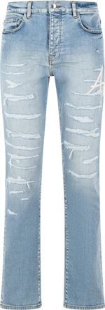 Amiri Jean Amiri Slim en coton bleu clair