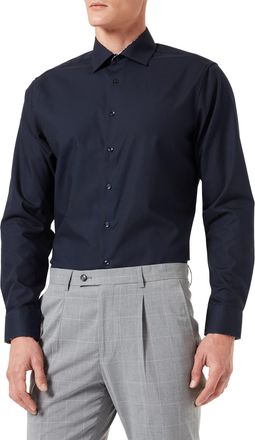 Seidensticker Herren Business Hemd - Shaped Fit - Bügelfrei - Kent Kragen - Langarm - 100% Baumwolle