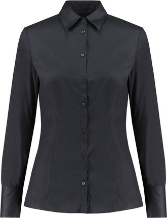 HUGO BOSS Damen Bluse THE FITTED SHIRT b&uuml;gelleicht Slim Fit