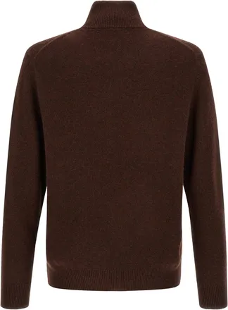Ballantyne Diamond Intarsia Cashmere Cardigan - Brown