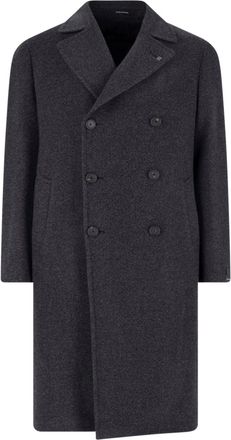 Tagliatore Double-Breasted Wool And Cashmere Coat