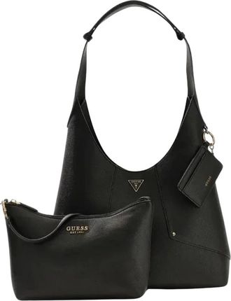 Guess Femme, Sacs, Noir, Taille: ONE Size Sac bandouli&egrave;re 2-en-1