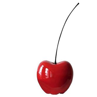 Casablanca 36407 Sculpture - Objet d&eacute;coratif - Cerise Passion - C&eacute;ramique - Rouge 60 x 25 cm