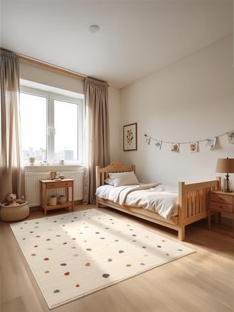 Hanse Home Adventures Kinderteppich - Konfetti Punkte Spielteppich, Modernes Design, Spielmatte, Krabbelteppich Junge M&auml;dchen f&uuml;r Kinderzimmer, Jugendzimmer, Woh