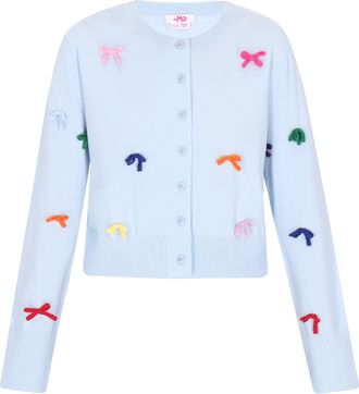 Mymo Strickjacke Frauen hellblau