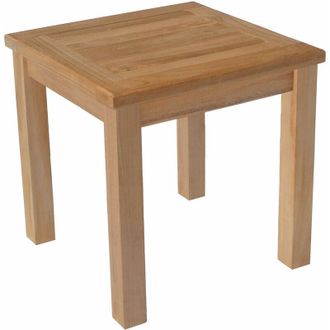 Happy Garden Table dappoint carr&eacute;e en teck 45cm JAVA