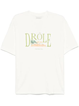 Drôle de Monsieur t-shirt Tennis Court - Blanc