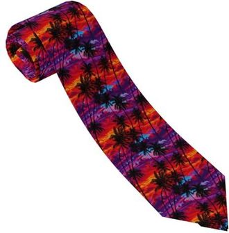 Generic Cravate Homme Impression Sunset Hawaii Fine Men Tie &Eacute;troit Cravates Homme Pour Affaires Mariage F&ecirc;te