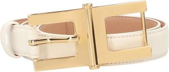 Elisabetta Franchi G&uuml;rtel mit Logo-Schnalle aus Leder - - Accessories - Damen - Wei&szlig; - ONE SIZE