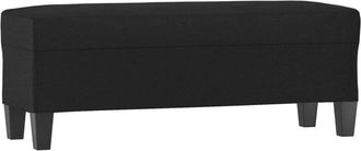 vidaXL Vidaxl - Banc de salle &agrave; manger noir 100x35x41 cm - Similicuir r&eacute;sistant aux taches - Multifonctionnel comme repose-pieds ou si&egrave;ge suppl&eacute;mentaire