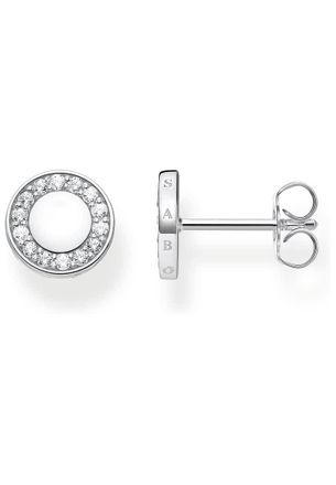 Thomas Sabo Thomas Sabo Damen Ohrstecker Kreis in der Farbe Silber aus 925 Sterlingsilber mit Zirkonia, Gr&ouml;&szlig;e: 8,5x8,5mm, H2061-051-14
