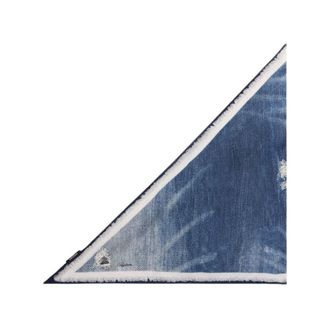 Roberto Cavalli Femme, Accessoires, Bleu, Taille: ONE Size Foulard en soie avec imprim&eacute; patchwork denim