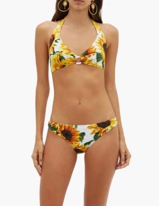 Dolce & Gabbana Yellow Sunflower Bikini Size L