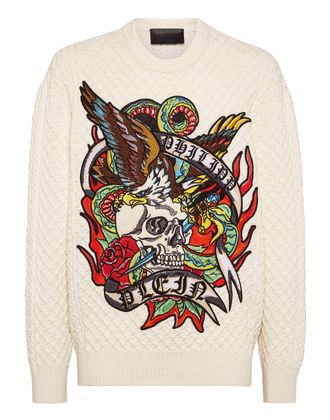 Philipp Plein Pullover Rundhalsausschnitt Tattoo