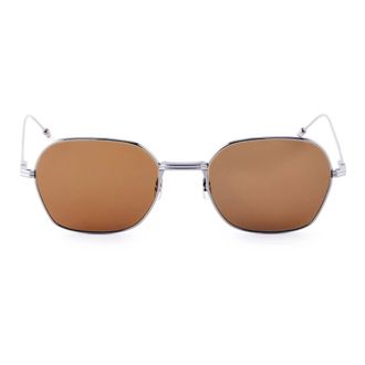Thom Browne Titanium Rechteckige Sonnenbrille - - Accessories - Damen - Grau - ONE SIZE