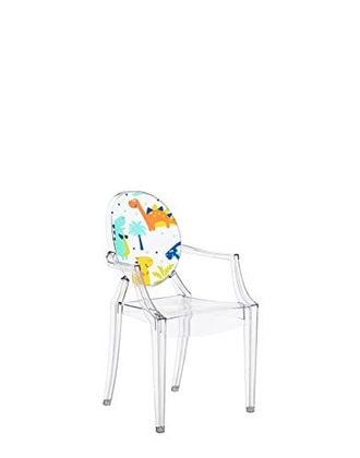 Kartell Lou Ghost Chaise, Plastique, Dino, 2,7 x 37 x 63 cm