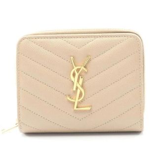 Saint Laurent Pre-owned Leder Portemonnaie - - Pre-owned - Damen - Beige - ONE SIZE