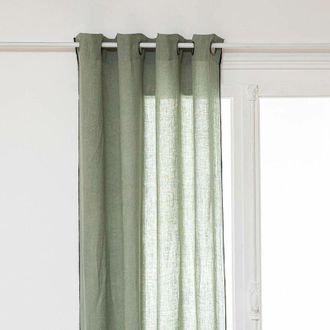Atmosphera Atmosphera - Rideau Linah vert c&eacute;ladon 130x260cm cr&eacute;ateur dint&eacute;rieur