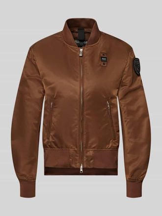 Blauer Bomberjacke mit Rei&szlig;verschlusstaschen Modell LAURIE