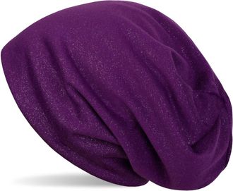 styleBREAKER M&uuml;tze Beanie mit All Over Glitzer