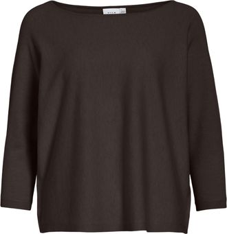 Vila Vimalu Boatneck 3/4 Sleeve Knit Top-Noos