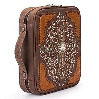 Montana West Sac à main pour femme en cuir végétalien avec chaîne et poignée sur le dessus, A1-café., Large