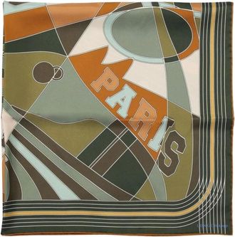 Longchamp Femme, Accessoires, Multicolore, Taille: ONE Size Foulard en soie imprim&eacute;e