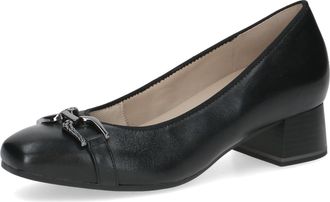 Caprice Caprice Comfort Damen Pumps aus Leder Mehrweite H, Schwarz (Black Nappa), 38.5 EU