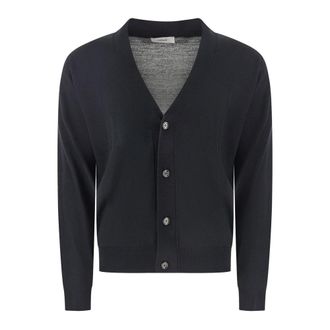 Lardini V-Ausschnitt-Cardigan - - Knitwear - Herren - Schwarzk - M