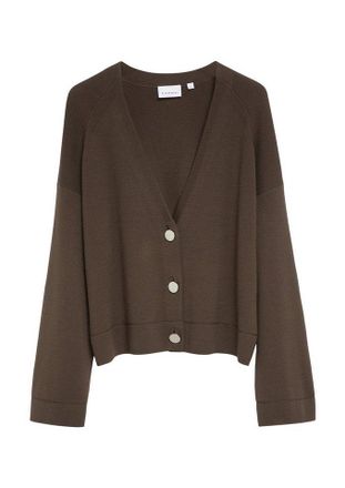 Comma Cardigan Strickjacke V-Neck-Cardigan mit weiten &Auml;rmeln