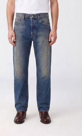 Golden Goose Jean Journey en denim &agrave; taille mi-haute et jambe droite