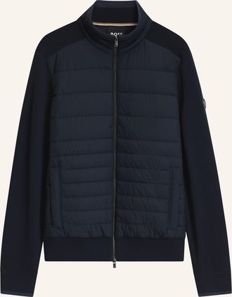 HUGO BOSS Strickjacke H-Facente Regular Fit blau
