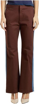 Cynthia Rowley Femme, Pantalons, Brun, Taille: 40 FR Riley Pantalon &Eacute;vas&eacute; Court &agrave; Bandes Lat&eacute;rales